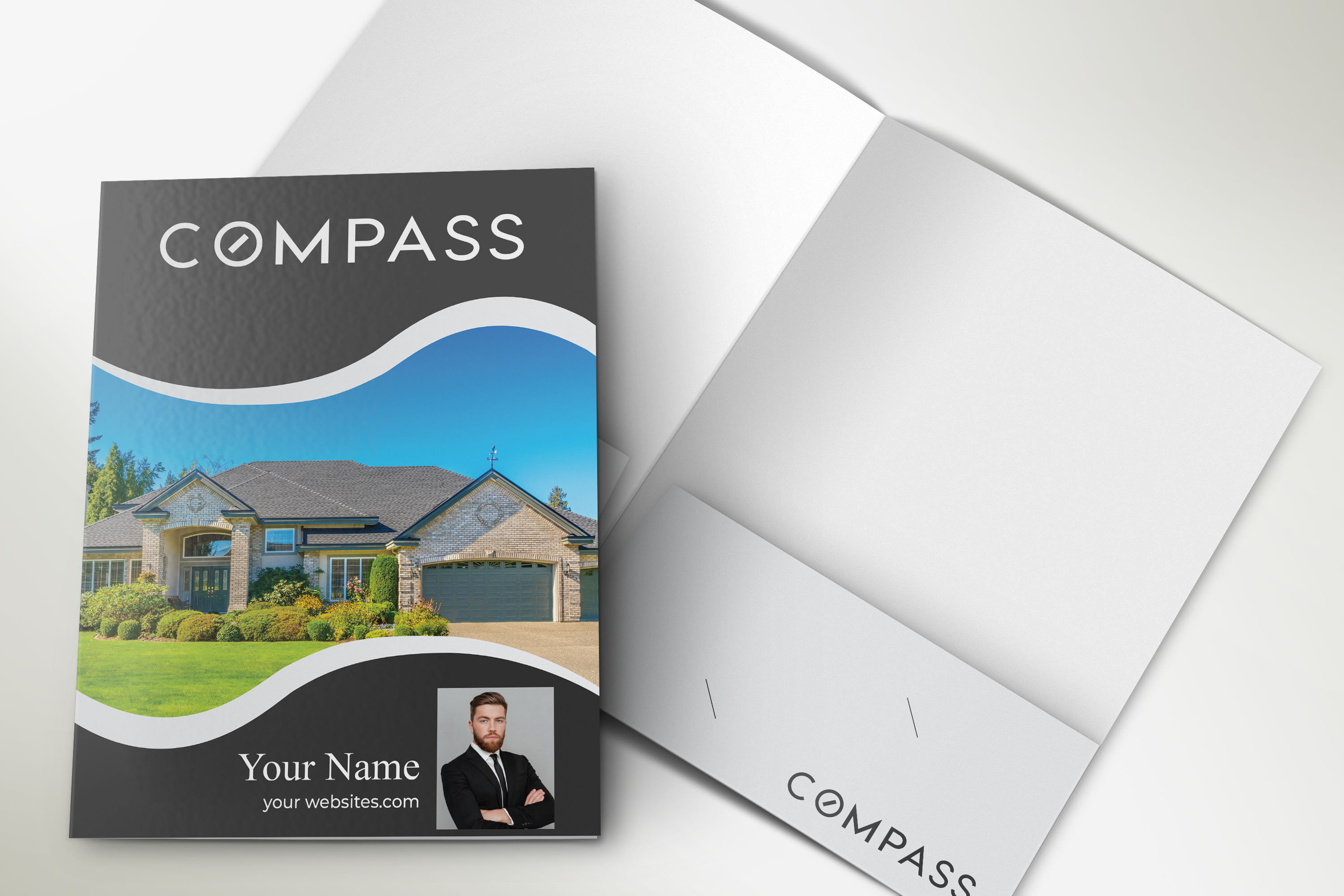 Compass Custom Presentation Folder Printing With Soft Touch Laminating ...