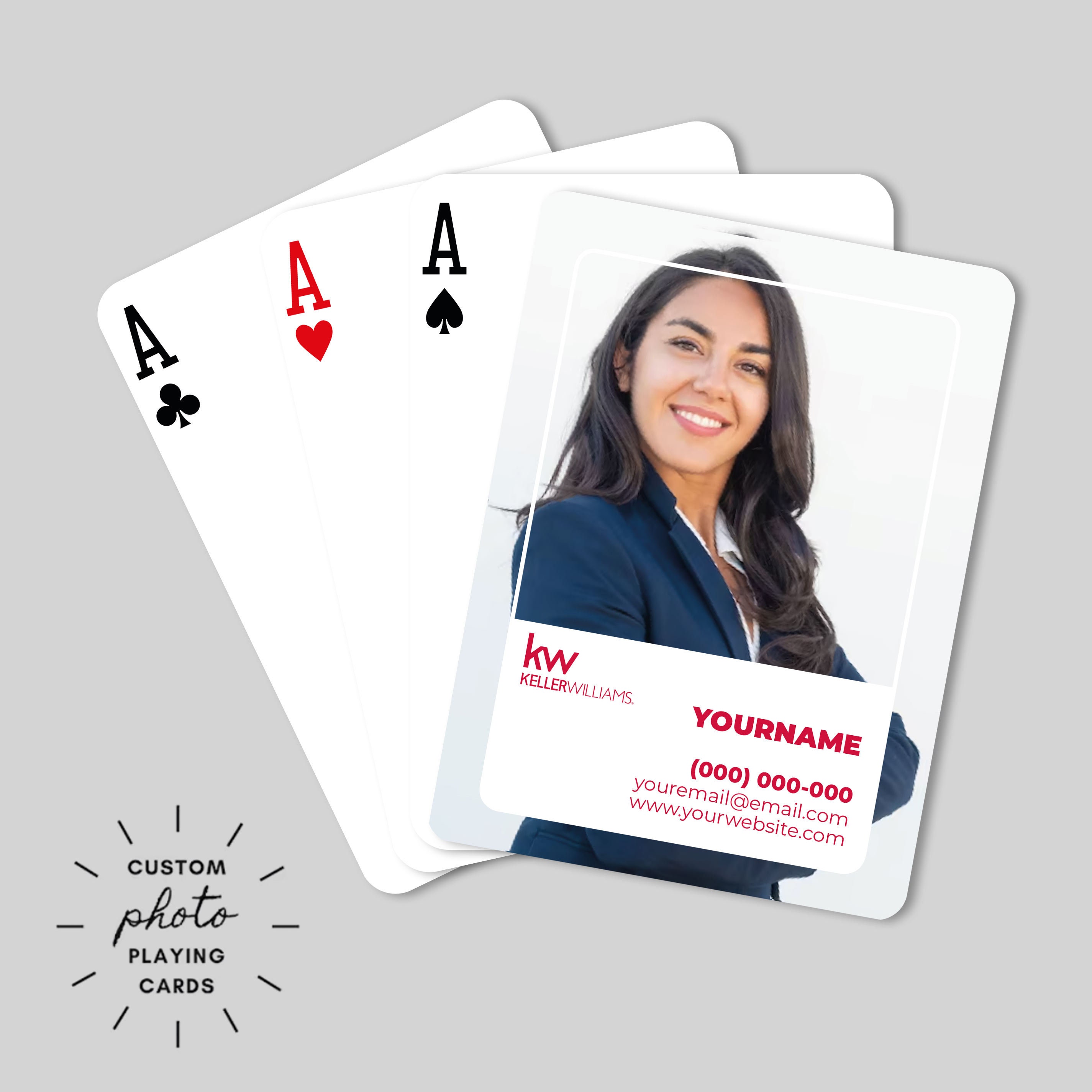 Keller Williams Photo Playing Cards Realtor Gift Deck Poker Custom ...