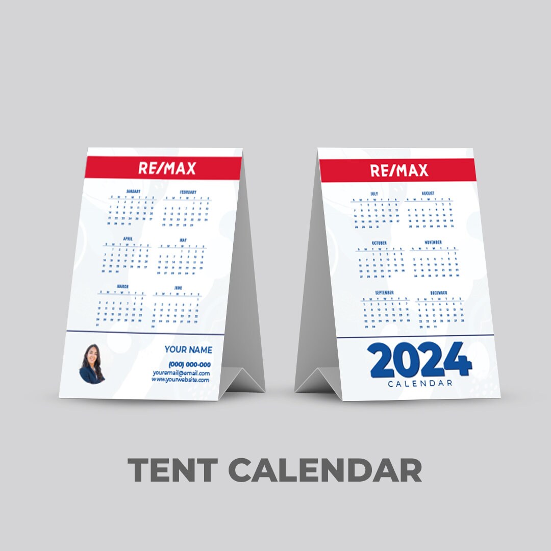 Remax Tent Card Calendar | Table Tent Card | Desktop Calendar ...
