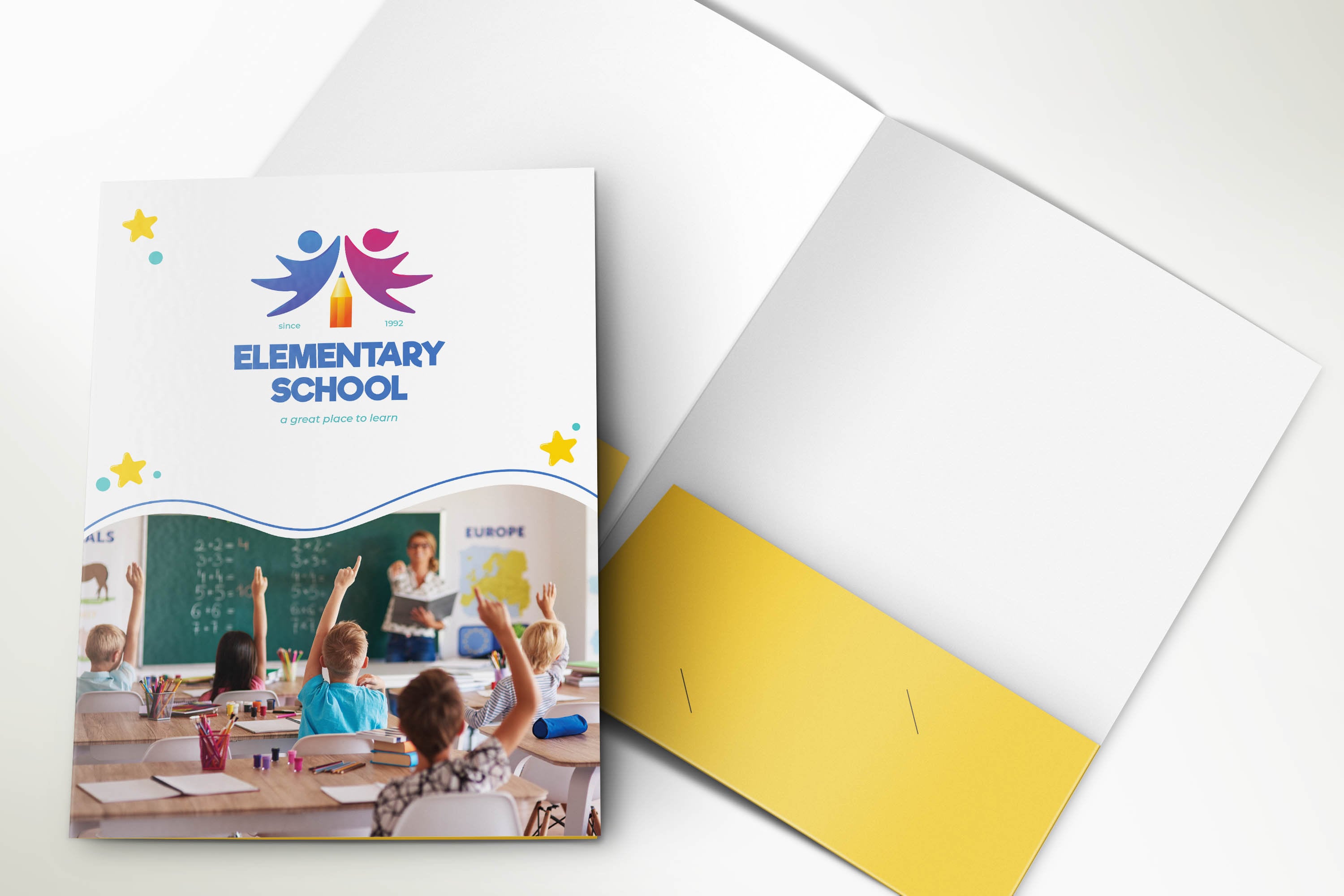 School Presentation Folder Velvet Laminating With Your Logo Soft Touch ...