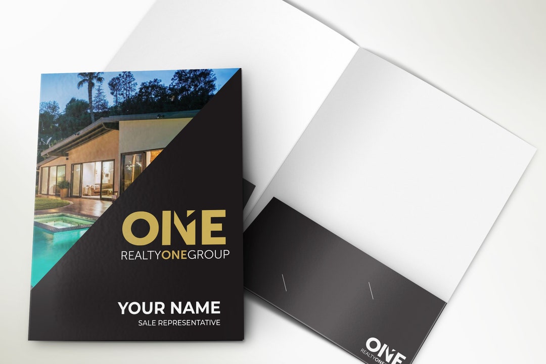Realty One Group Presentation Folder Velvet Laminating With Your Logo ...