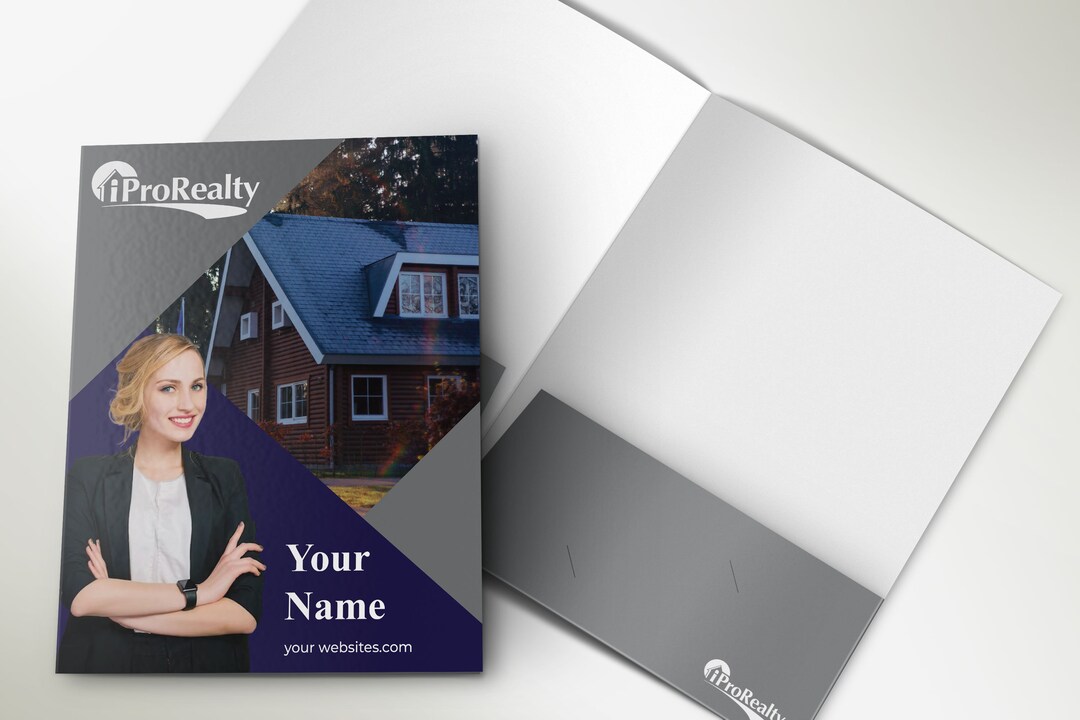 Ipro Realty Presentation Folder Velvet Laminating With Your Logo | Soft ...