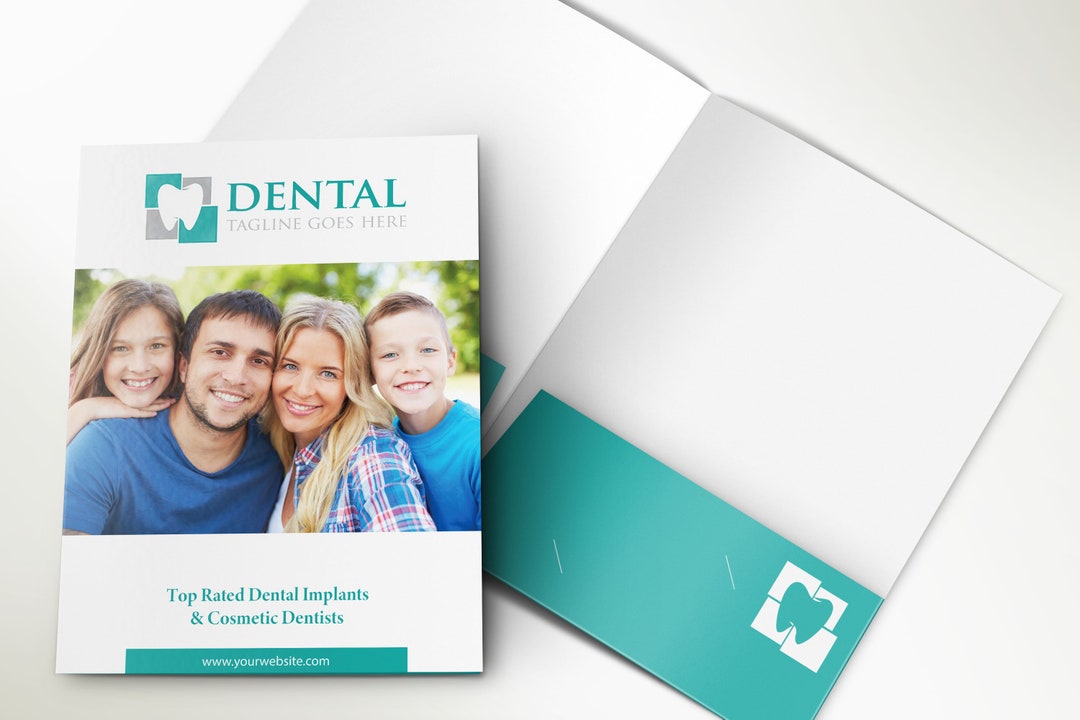 Dentist Custom Presentation Folder Velvet Laminating With Your Logo ...