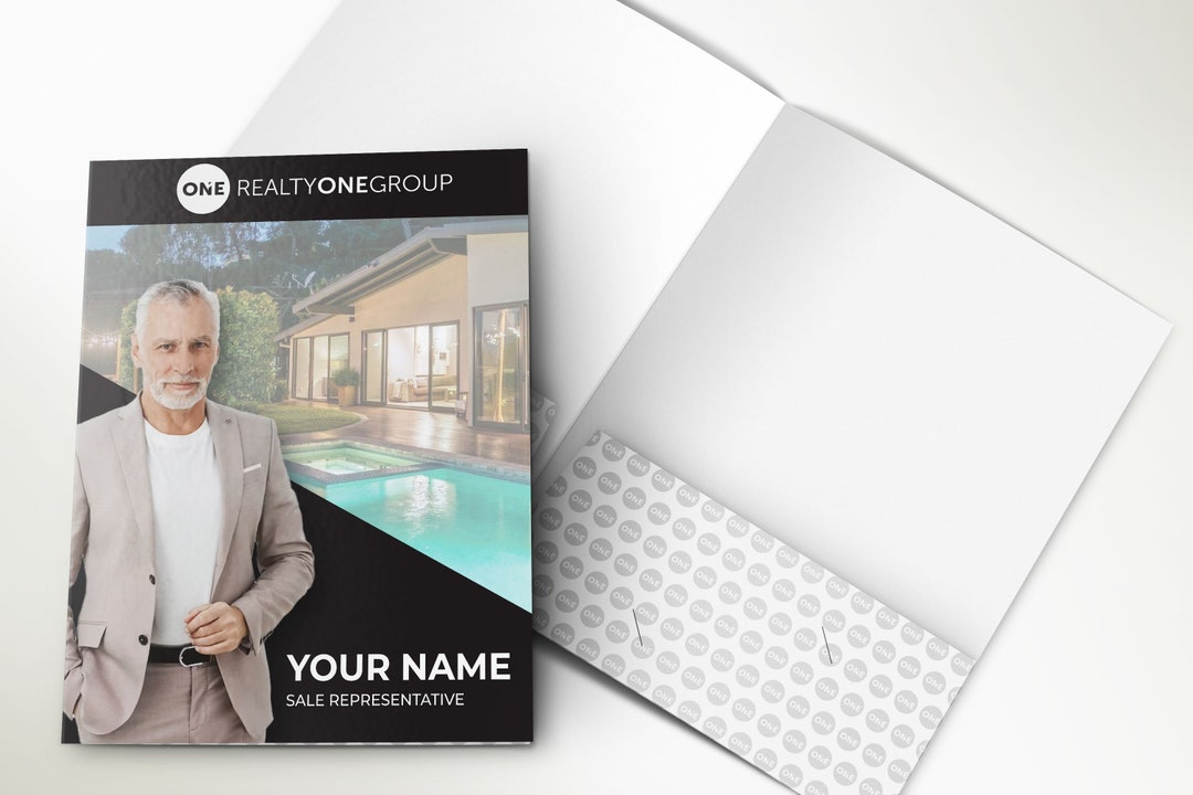 Realty One Group Presentation Folder Velvet Laminating With Your Logo ...