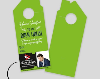 You're Invited to Our Open House Door Hanger Tags for Real Estate ...