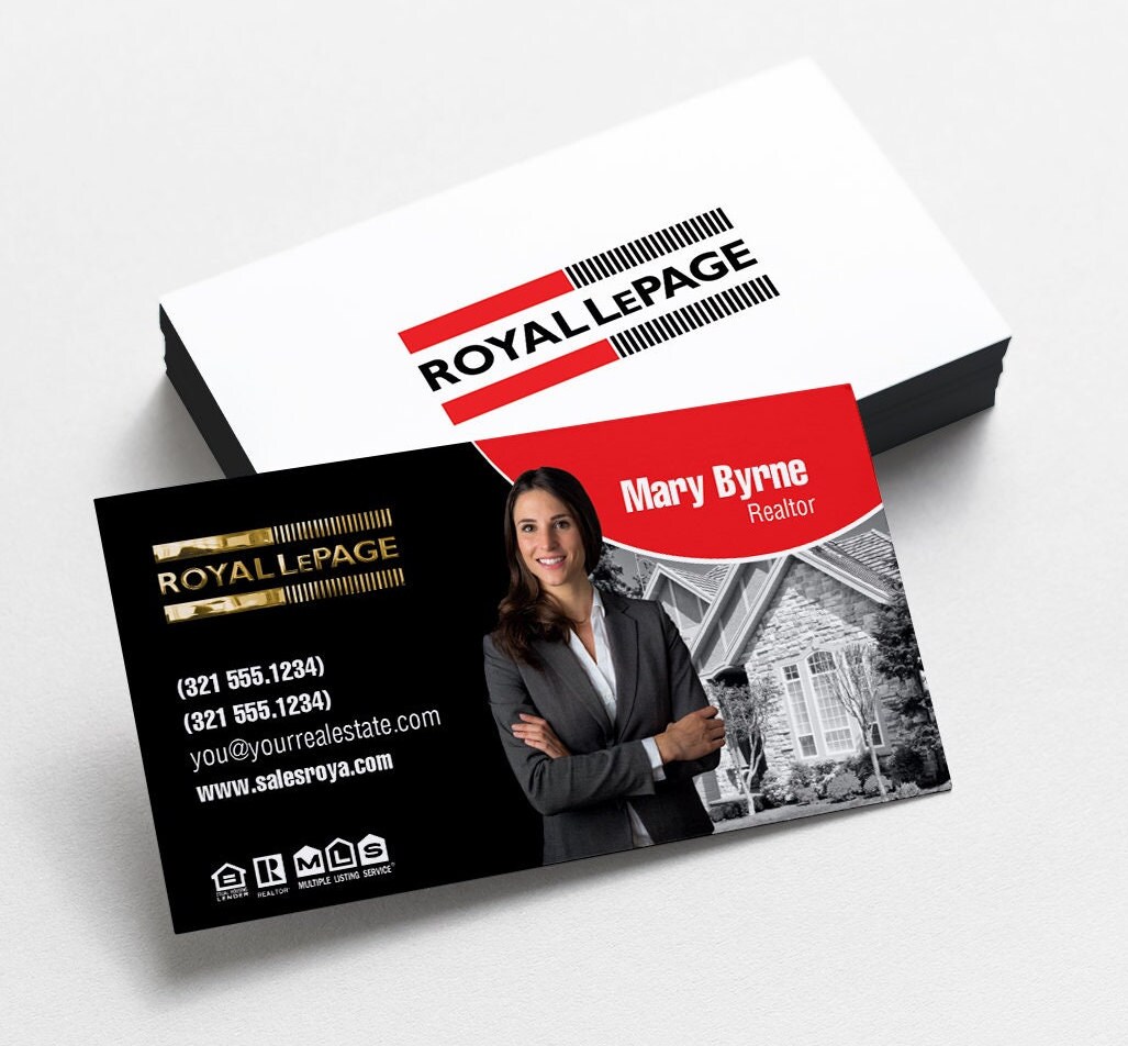Royal Lepage Luxury Business Cards Printing With Embossed FOIL real Estate Business Card ...
