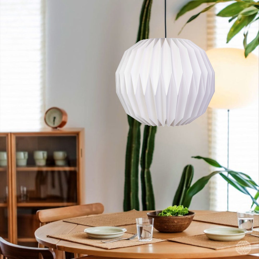 Handmade Paper Origami Ceiling Light Shade - Pendant Lampshade for ...