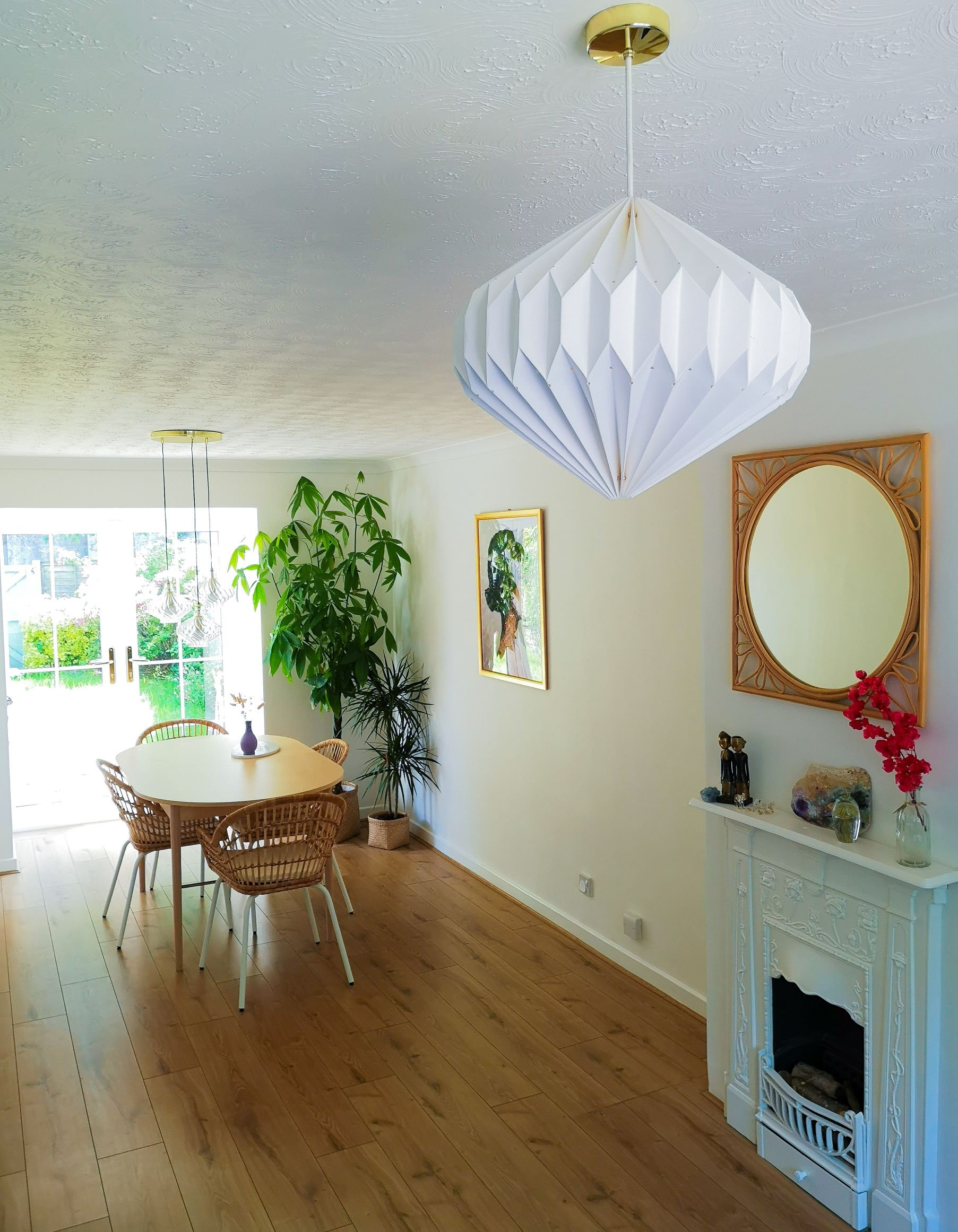 Handmade Paper Origami Ceiling Light Shade - Pendant Lampshade for ...