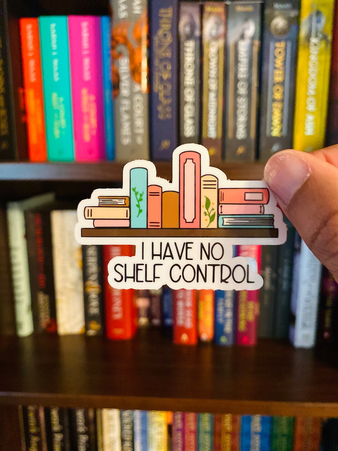 Bookshelf Puns Die Cut Stickers - Etsy