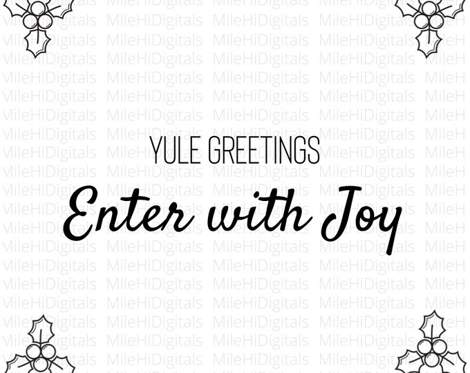 Yule Greetings SVG - Etsy