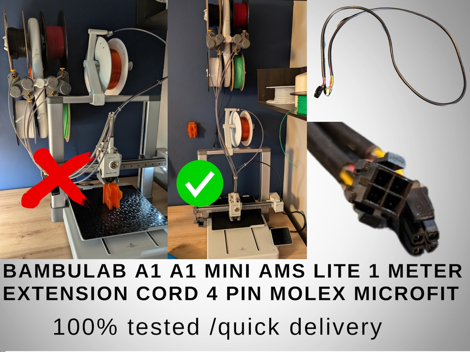 Bambu Lab A1 / A1 Mini Extension Cable for AMS Lite - 1 Meter - Etsy