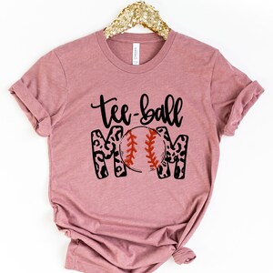 Tball Mom Leopard Shirt, Custom T-ball Tshirt, Customized Womens Shirt ...