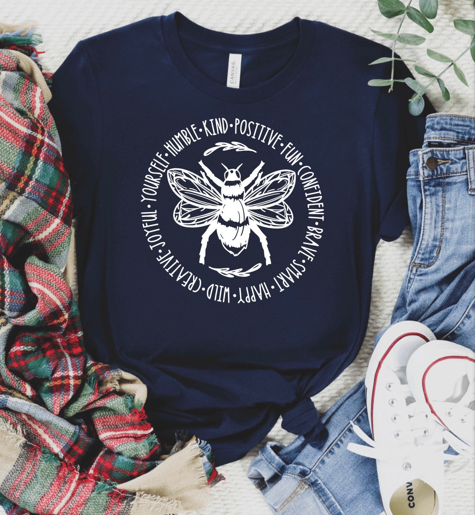 Bee Positive T-shirt Bee Happy Bee You Positive T-shirt - Etsy Singapore