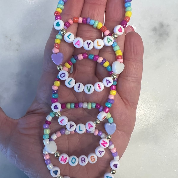 Girls Bead Bracelet - Etsy