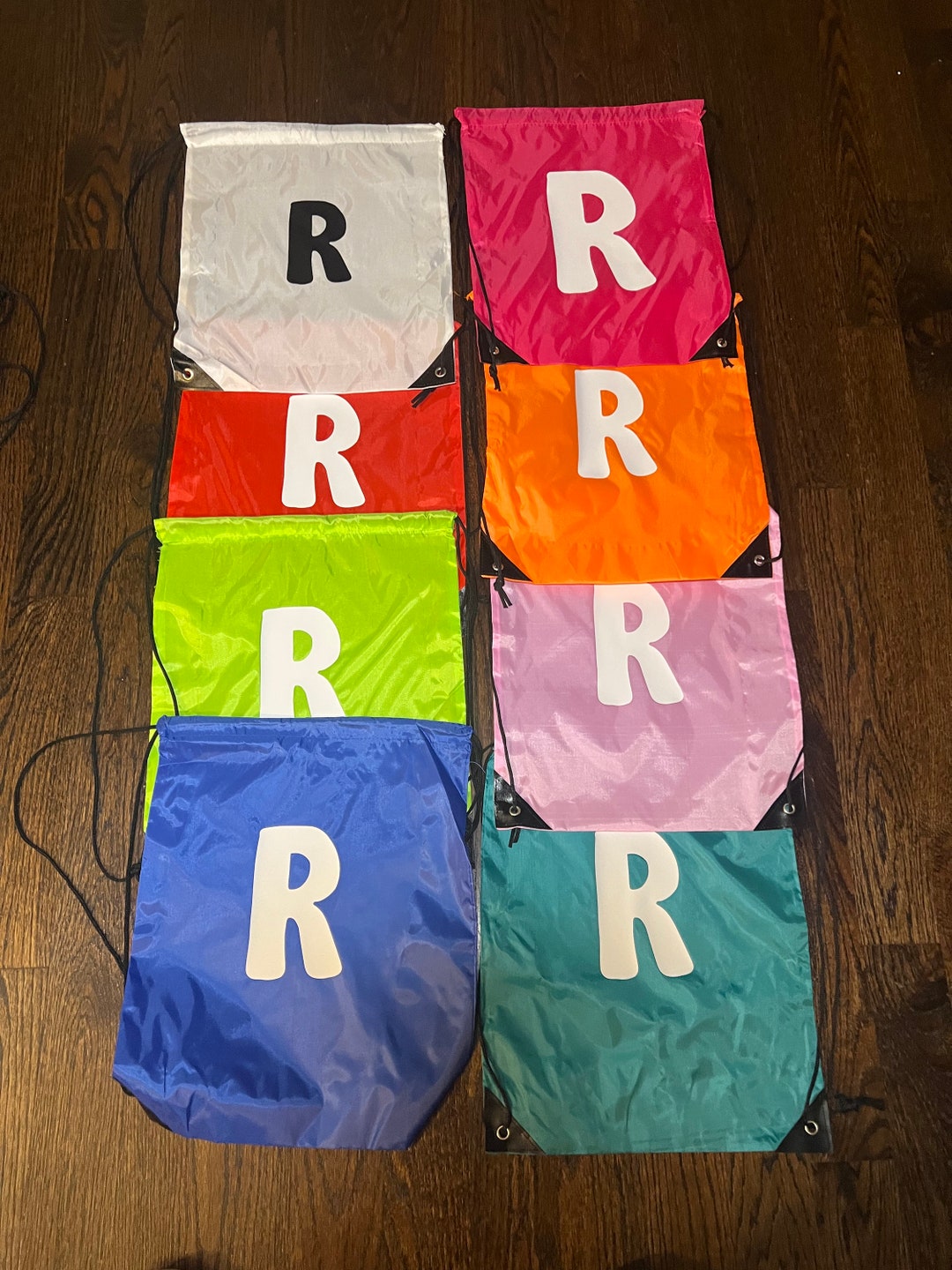 Nylon Personalized Drawstring Backpacks, Class Favors, Birthday Party Favors, Sport Teams ...