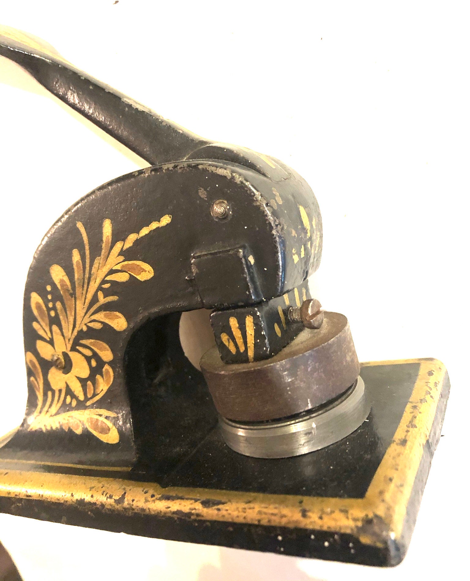 English Vintage Embosser Cast Iron Paperweight Monogram Dry - Etsy UK