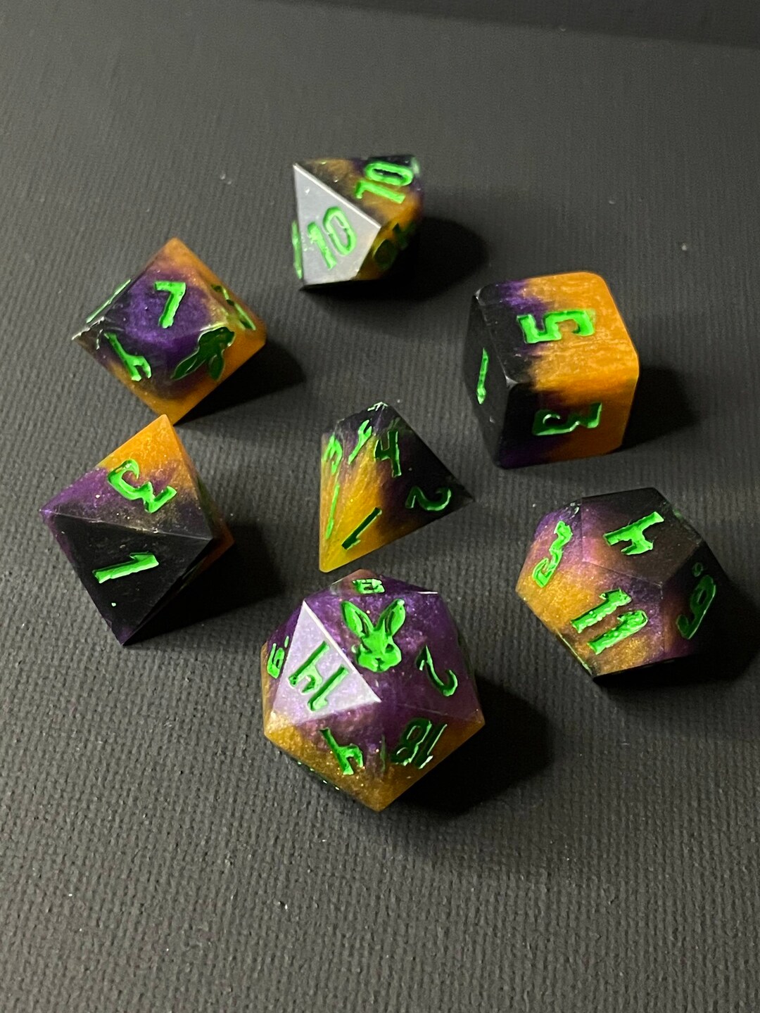 Spooky DND Polyhedral Role Playing Dice - Etsy