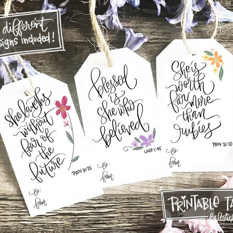 Bible Verse Tags - Etsy
