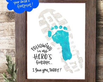 Fathers Day Following in My Foots Steps - Etsy