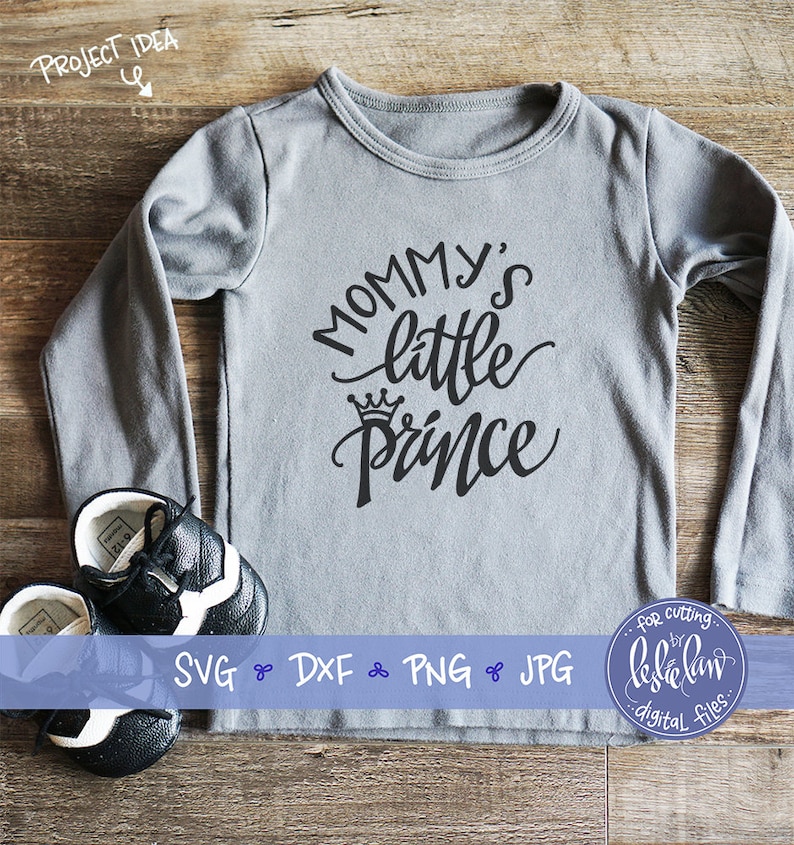 Mommy's Little Prince Hand Lettered SVG Dxf Png Jpg - Etsy