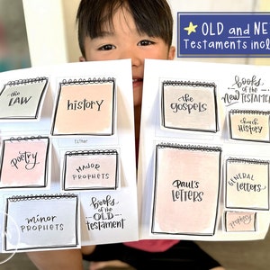 Bible Books Craft PRINTABLE | Instant Digital Files | Hand Lettered ...