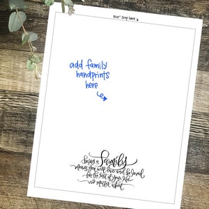 Family Handprint Keepsake | PRINTABLE Hand Lettered Instant Digital ...