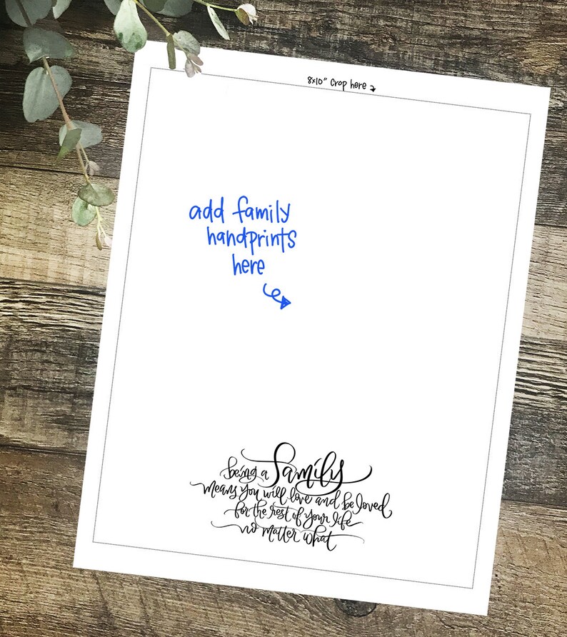 Family Handprint Keepsake PRINTABLE Hand Lettered Instant - Etsy