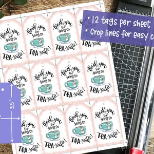 Tea Gift Tags Hand Lettered | PRINTABLE Thank You for Being Tea-rrific ...