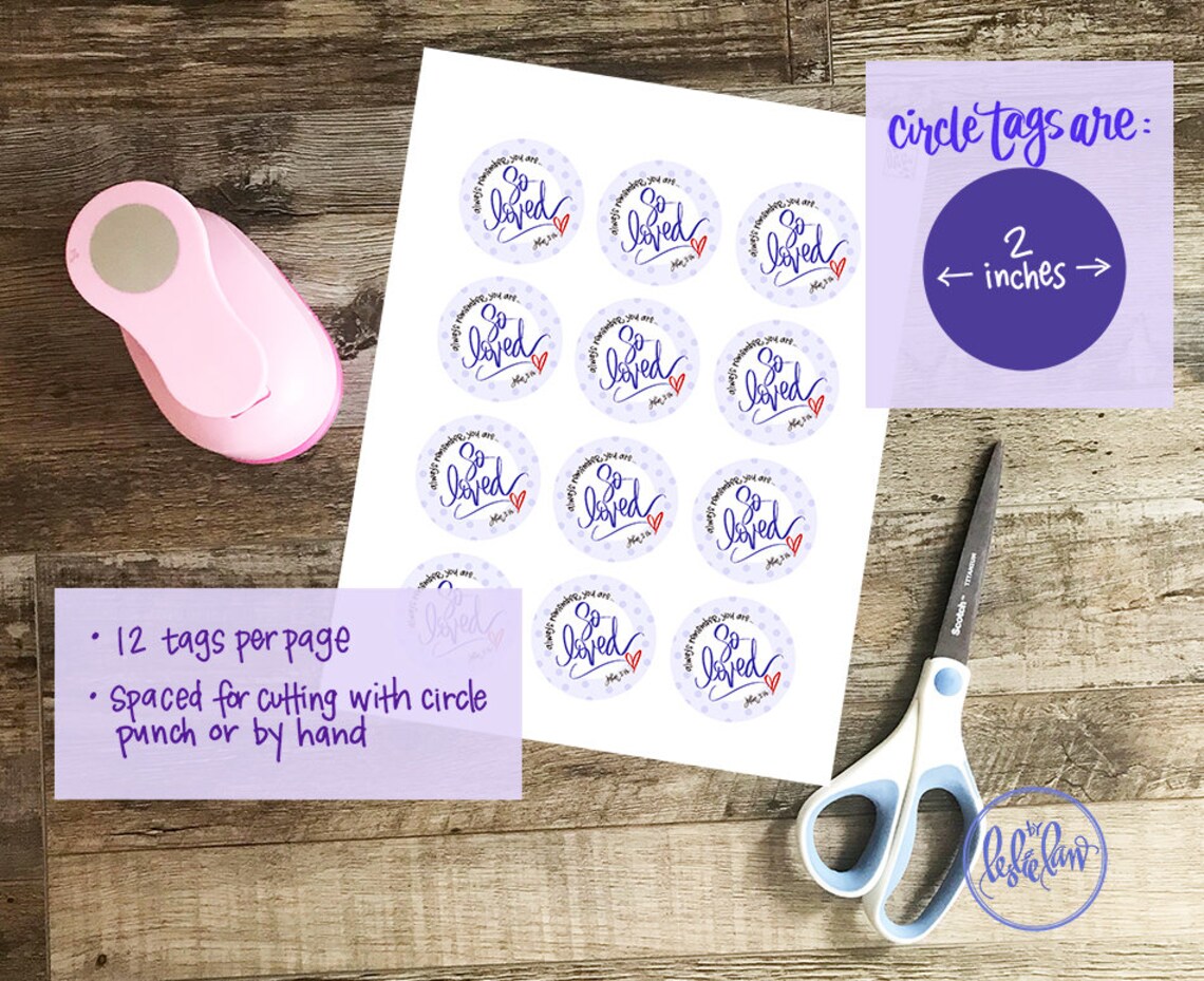 John 3:16 PRINTABLE Christian Hand Lettered Cookie or Gift Tag | Etsy