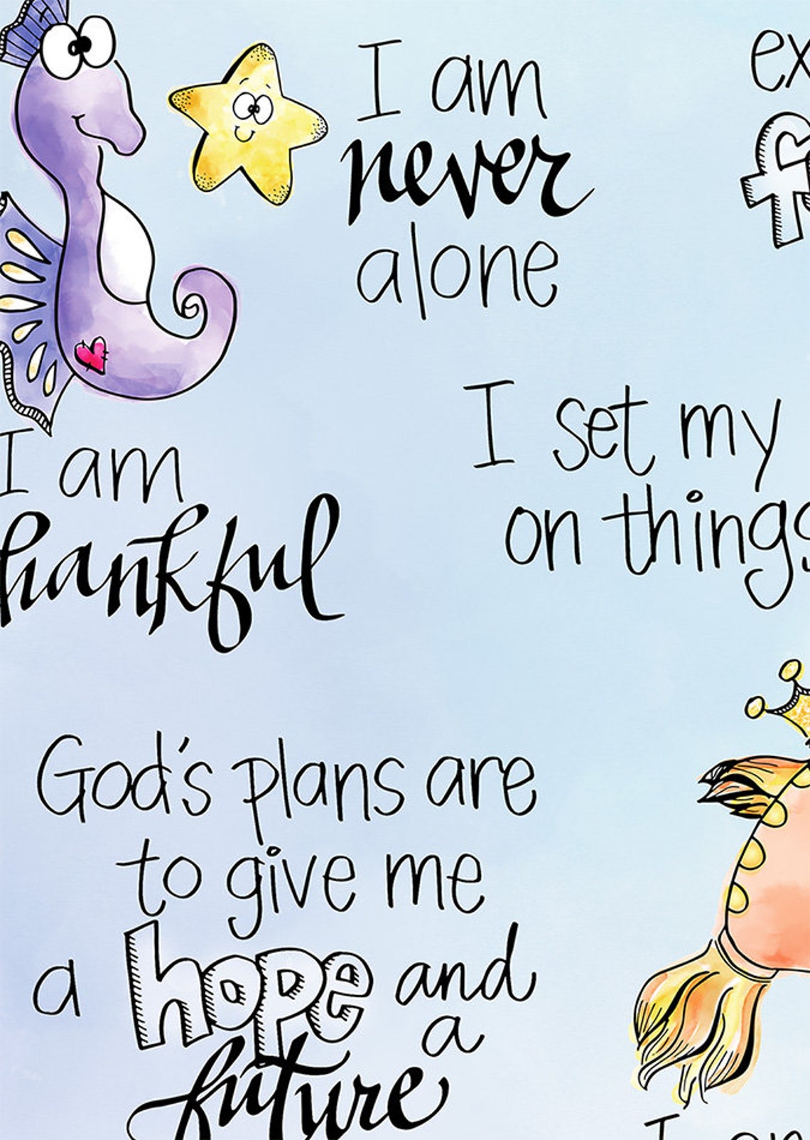 Christian Declarations Poster 100% HAND LETTERED & - Etsy