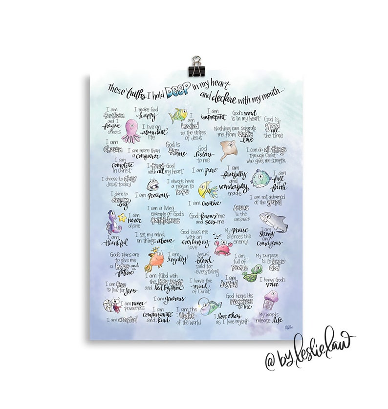 Christian Declarations Poster 100% HAND LETTERED & - Etsy