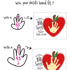 Teacher Appreciation Gift Handprint Art | It Takes a Big Heart to Teach ...