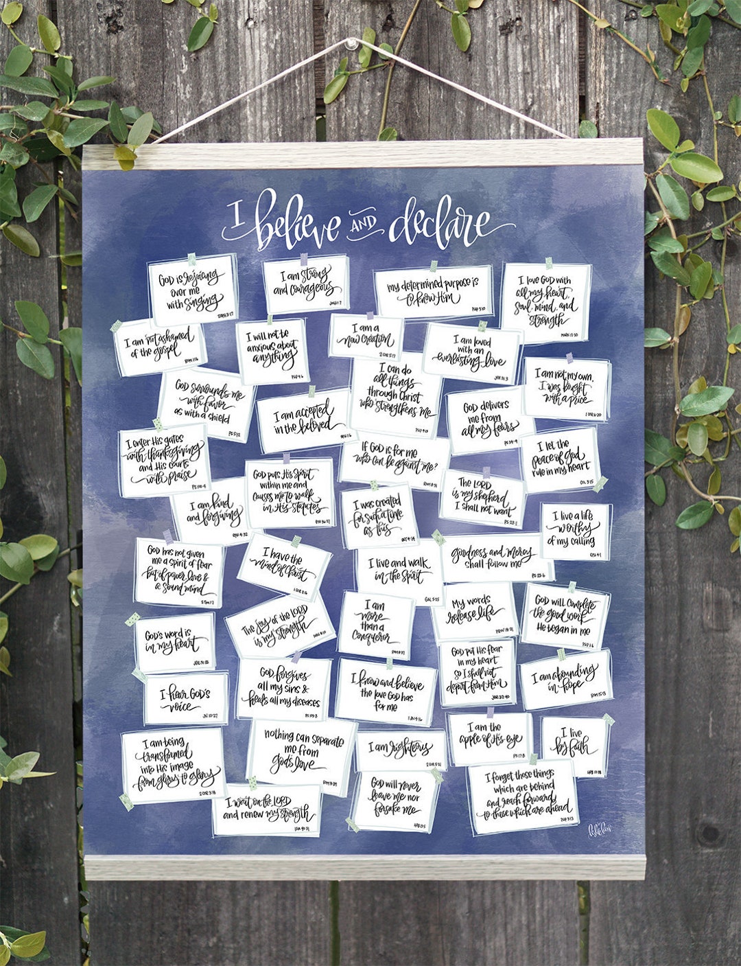 Adult Version BIBLE Declaration Poster 16x20 | 100% Hand Lettered ...