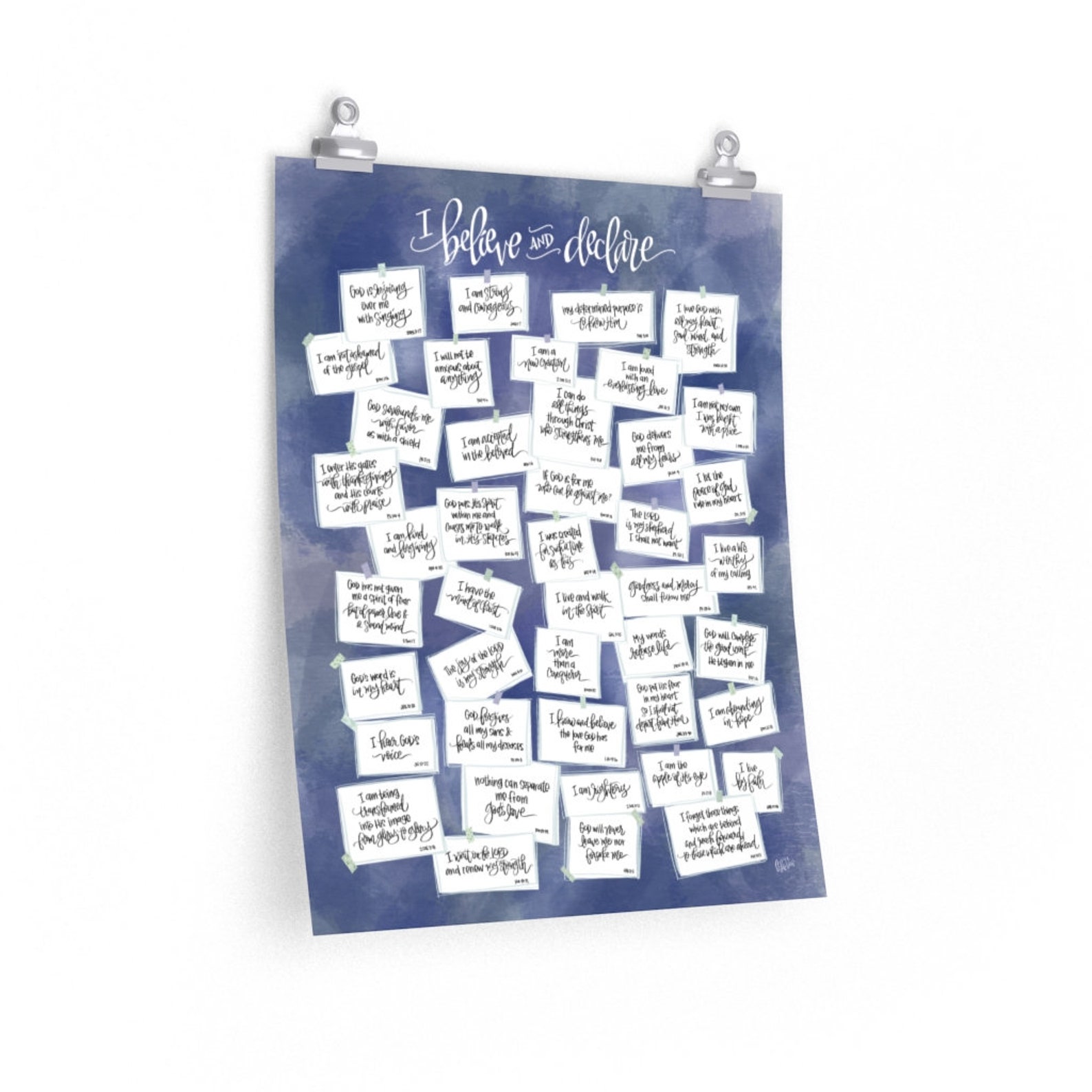 Adult Version BIBLE Declaration Poster 16x20 | 100% Hand Lettered ...