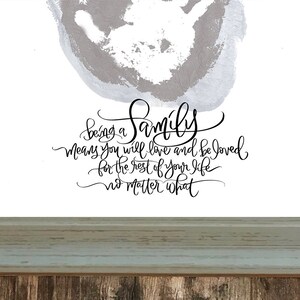 Family Handprint Keepsake | PRINTABLE Hand Lettered Instant Digital ...