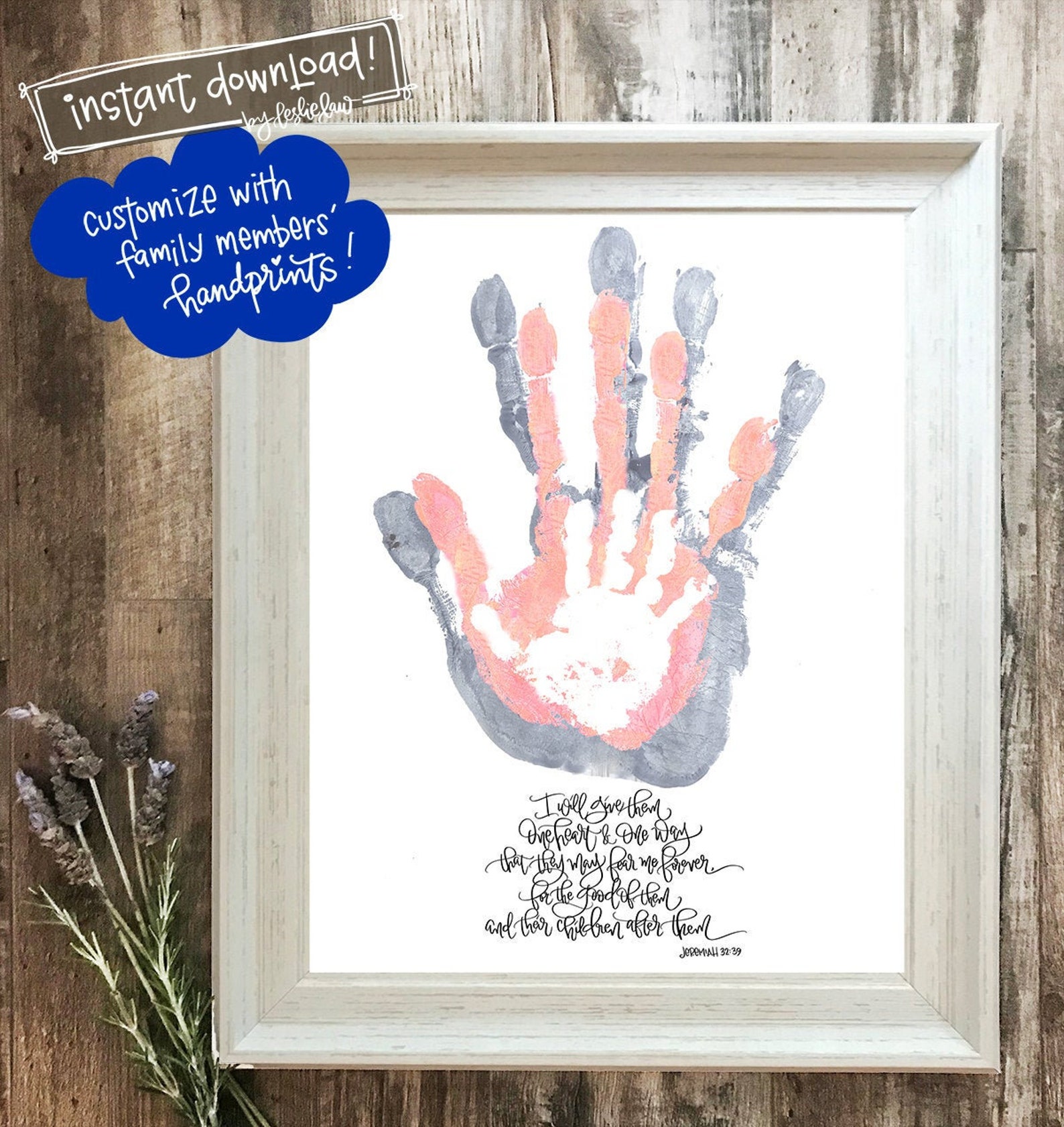 PRINTABLE Christian Handprint Craft 100% Hand Lettered | Etsy