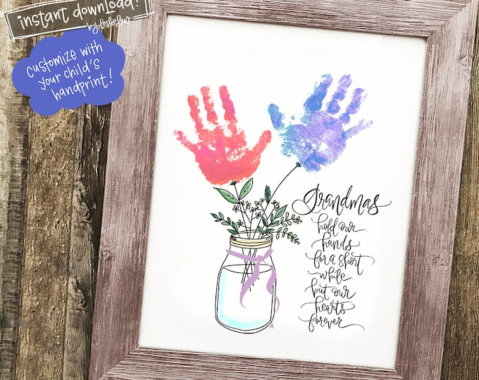 Valentine's Day Handprint Footprint Craft Bundle, Printable Craft Art ...