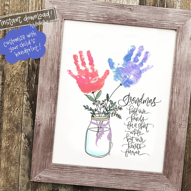 Handprint Canvas Art - Etsy