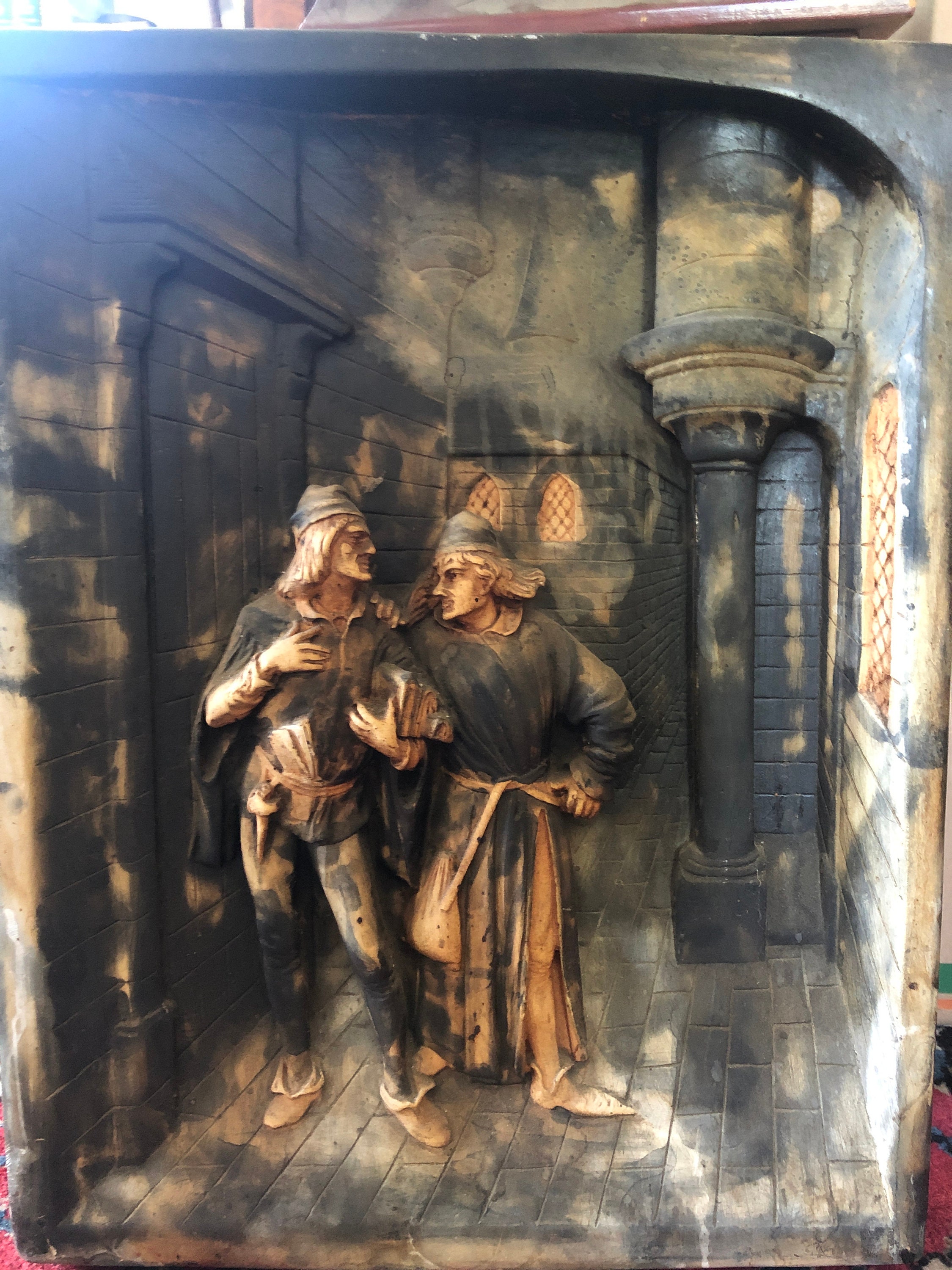 Vintage Medieval Style Relief Wall Hanging - Etsy