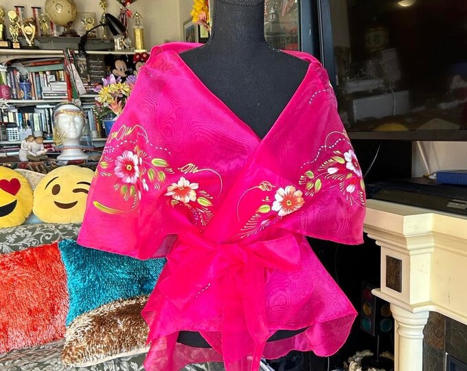 Philippines Filipino Organza Alampay | Wrap Around Hand Painted Alampay ...