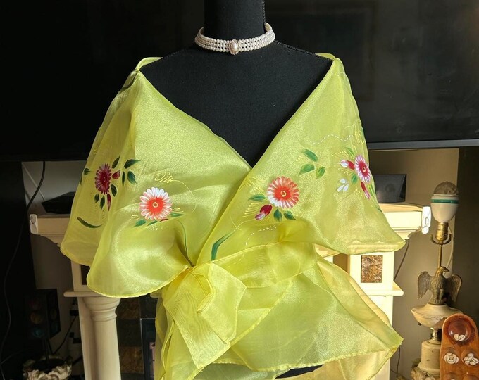 Philippines Filipino Organza Alampay | Wrap Around Hand Painted Alampay ...