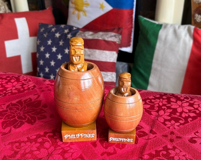 Philippines Filipino Funny Barrel Man Wooden Handicraft | Decorative ...