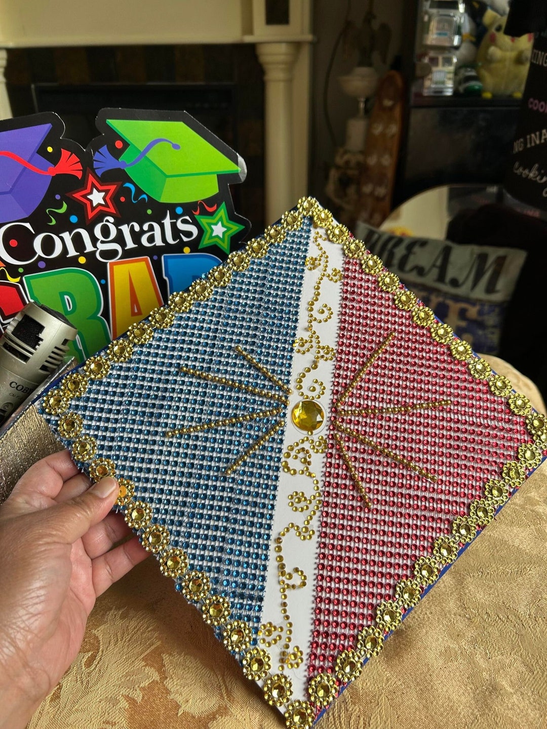 Philippines Filipino Flag Inspired Graduation Cap Topper With Blings ...