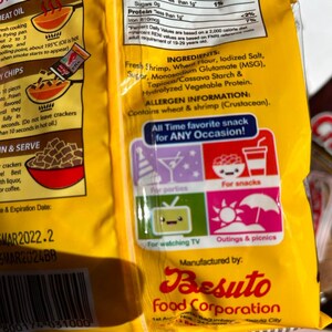 Philippines Besuto Prawn Bundle.filipino Prawn Chicharon (4) Packs in a ...