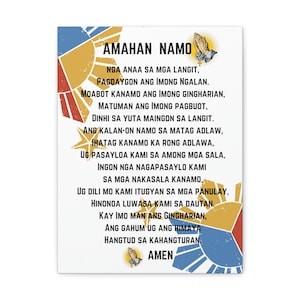 Philippines Cebuano Bisaya Ama Namin Lord's Prayer Canvas - Etsy