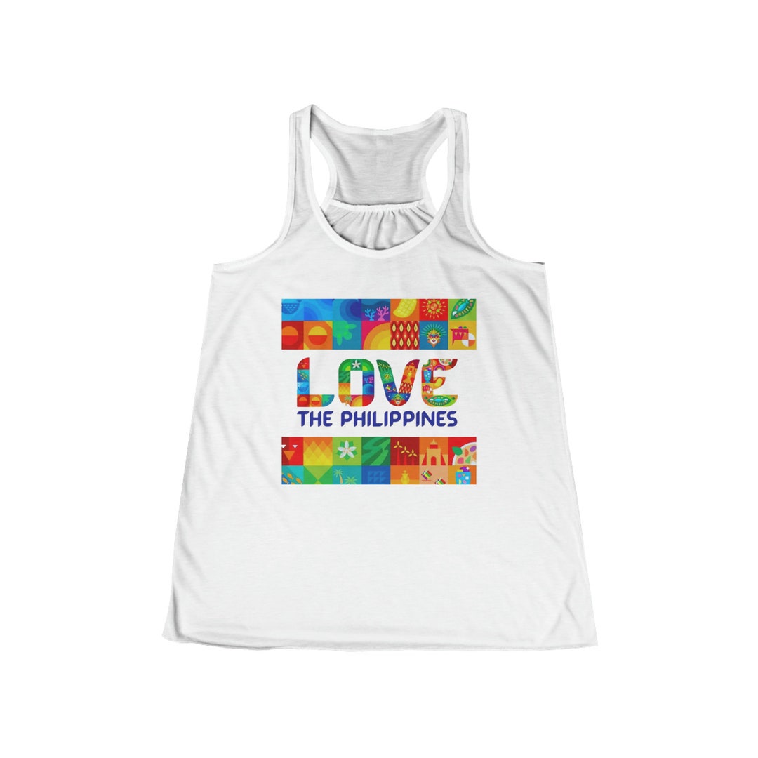 Philippines Filipino Love the Philippines Women's Flowy Racerback Tank ...