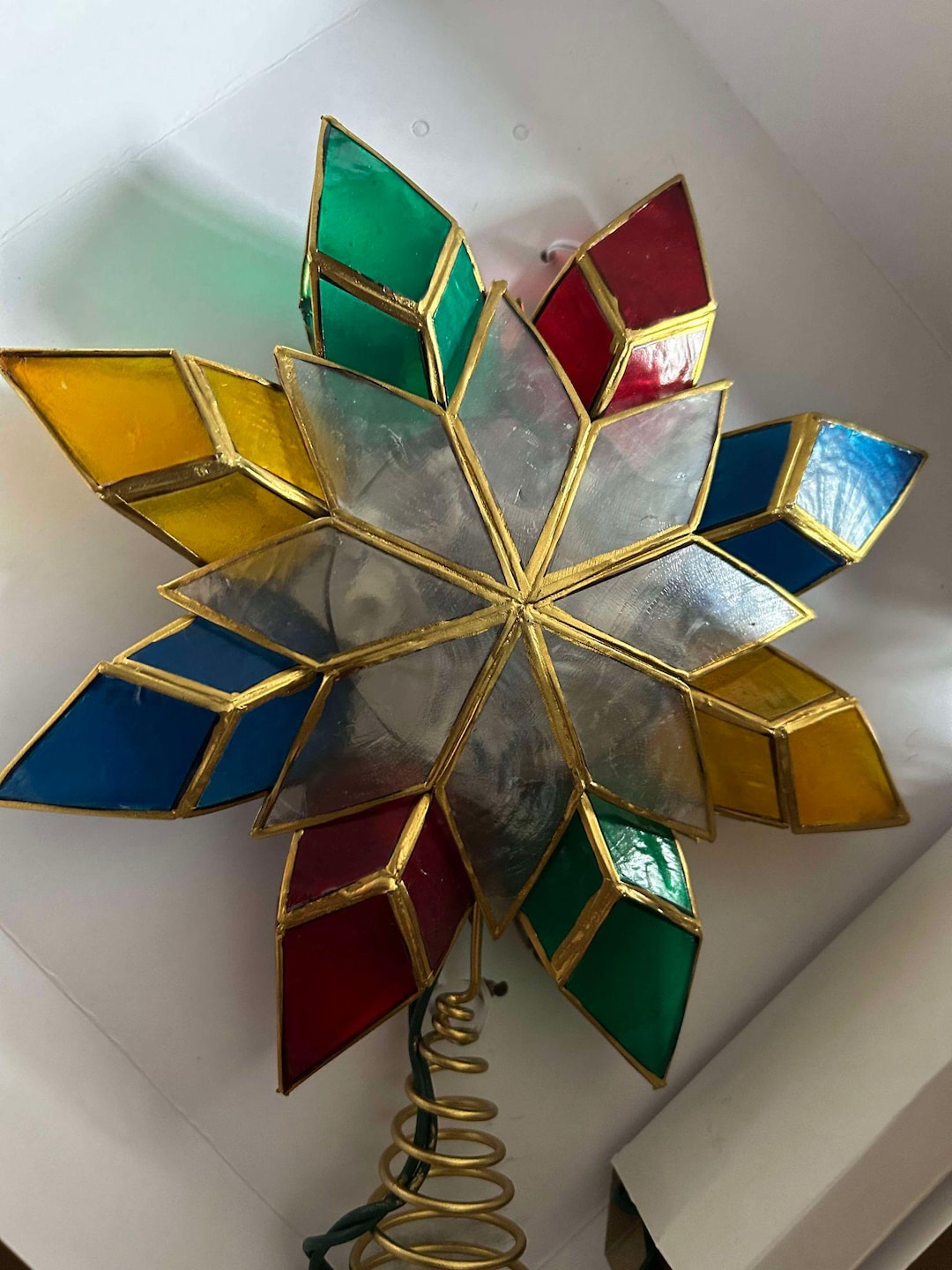 Philippines Traditional Capiz Star Tree Topper/multi Color Christmas ...