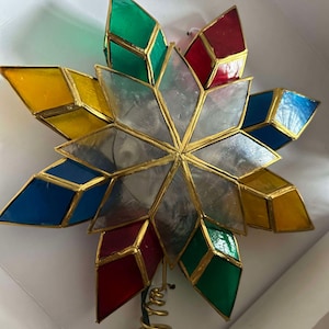 Philippines Traditional Capiz Star Tree Topper/multi Color Christmas ...