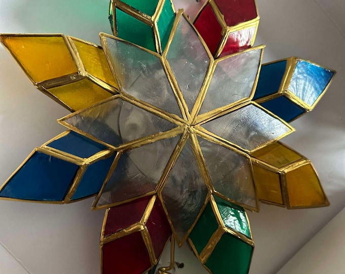 9" Capiz Parol Christmas Tree Topper - Etsy