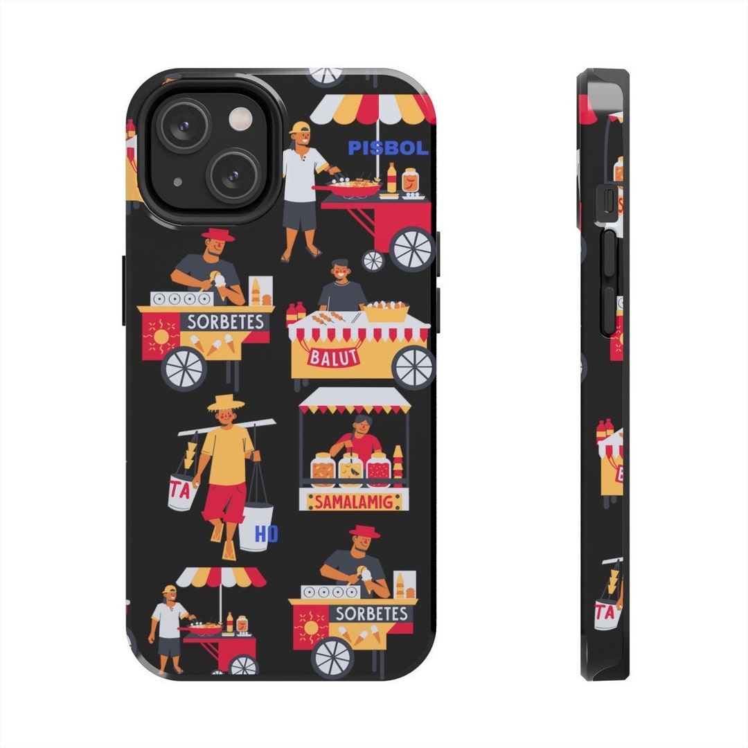 Filipino iPhone Case, Philippine Street Food Theme Tough Phone Cases ...